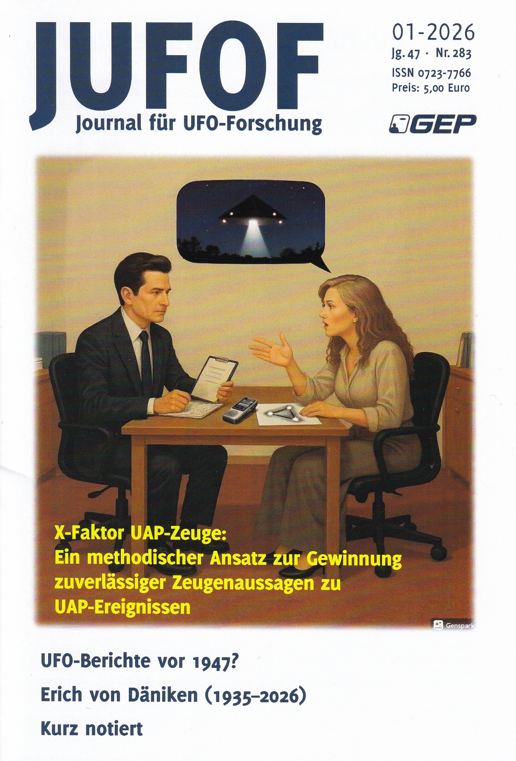JUFOF 283 (01/2026) – Journal für UFO-Forschung